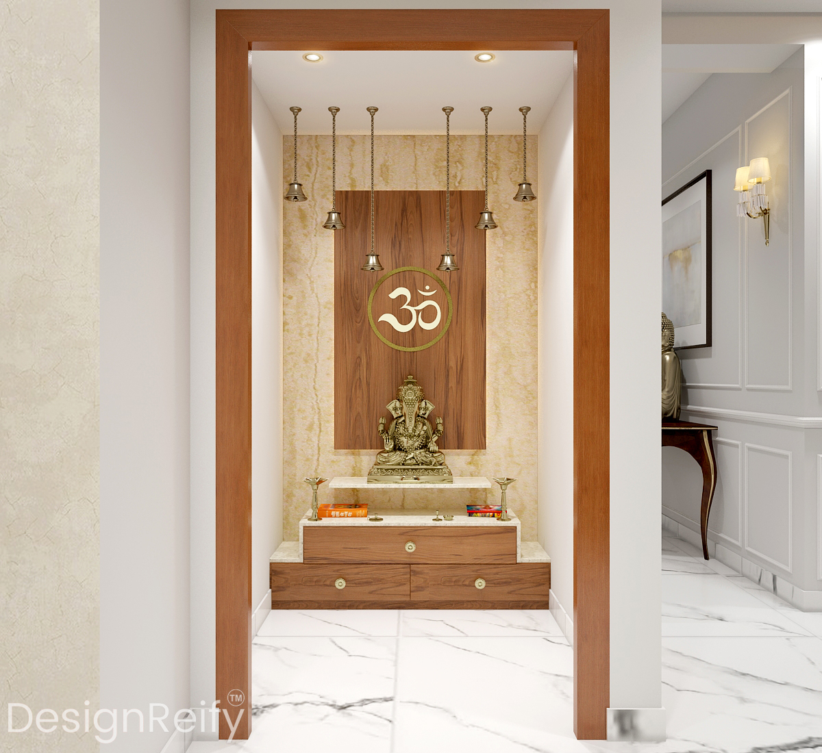 Pooja Unit Interior Design Services – DesignReify Interiors